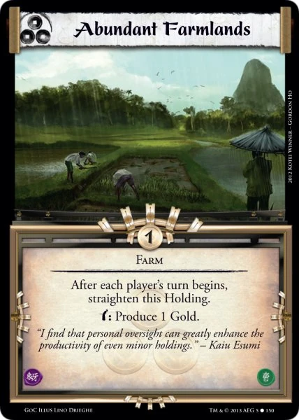 Abundant Farmlands/card | L5r: Legend of the Five Rings Wiki | Fandom