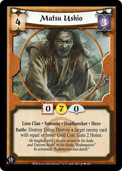 Matsu Ushio/card | L5r: Legend of the Five Rings Wiki | Fandom