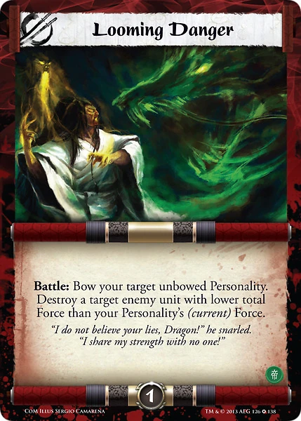 Looming Danger/card | L5r: Legend of the Five Rings Wiki | Fandom