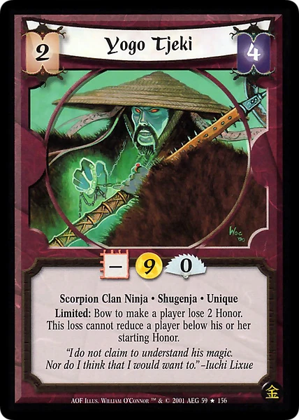 Yogo Tjeki/card | L5r: Legend of the Five Rings Wiki | Fandom