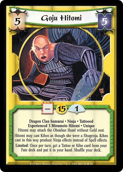 Goju Hitomi/card | L5r: Legend of the Five Rings Wiki | Fandom