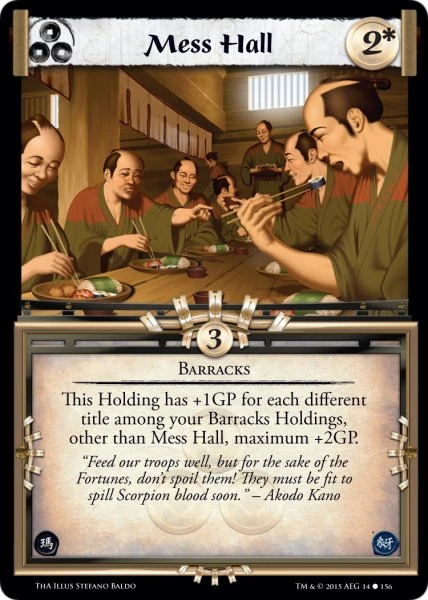 Mess Hall/card | L5r: Legend of the Five Rings Wiki | Fandom