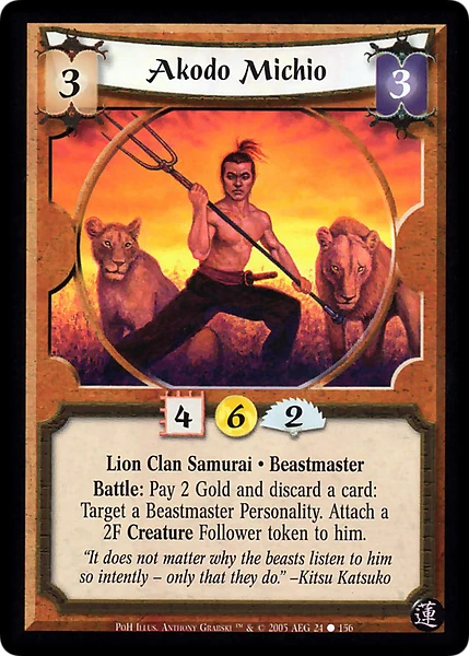Akodo Michio/card | L5r: Legend of the Five Rings Wiki | Fandom