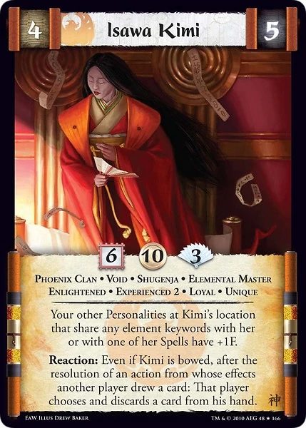Isawa Kimi Exp2/card | L5r: Legend of the Five Rings Wiki | Fandom