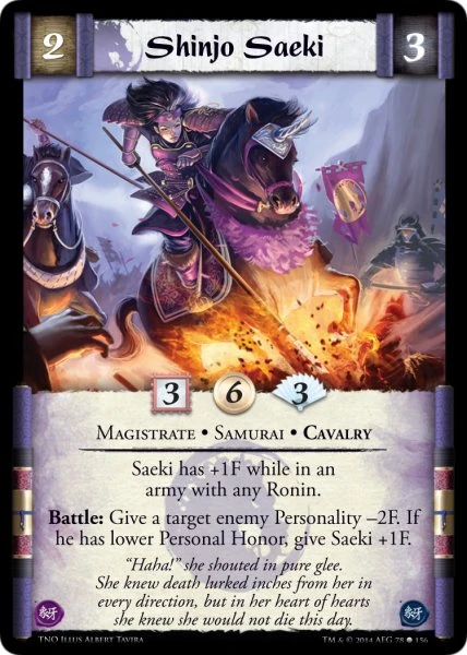 Shinjo Saeki/card | L5r: Legend of the Five Rings Wiki | Fandom