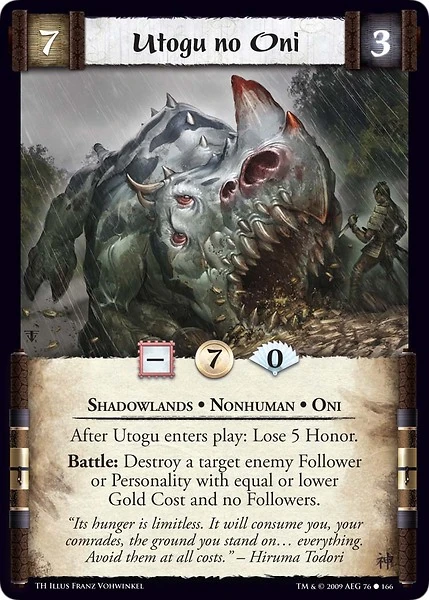 Utogu no Oni/card | L5r: Legend of the Five Rings Wiki | Fandom
