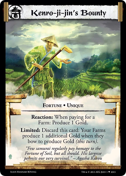Kenro-ji-jin's Bounty/card | L5r: Legend of the Five Rings Wiki | Fandom
