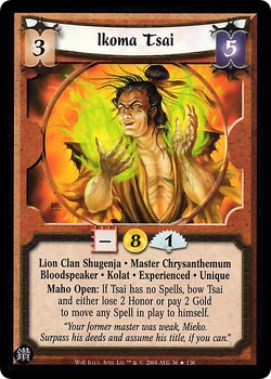 Ikoma Tsai Exp/card | L5r: Legend of the Five Rings Wiki | Fandom