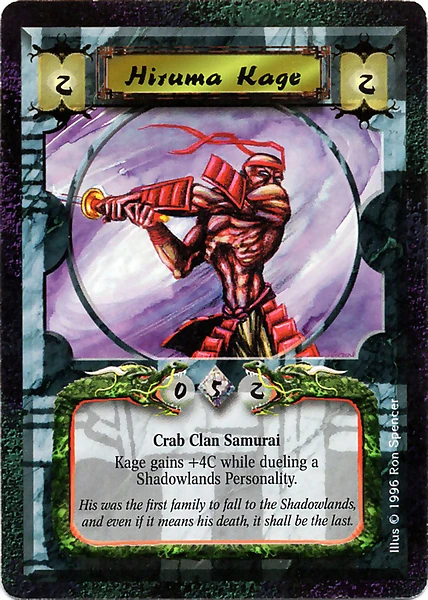 Hiruma Kage/card | L5r: Legend of the Five Rings Wiki | Fandom