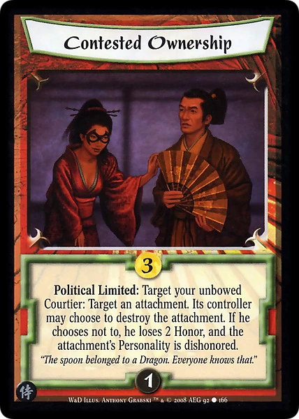 Contested Ownership/card | L5r: Legend of the Five Rings Wiki | Fandom