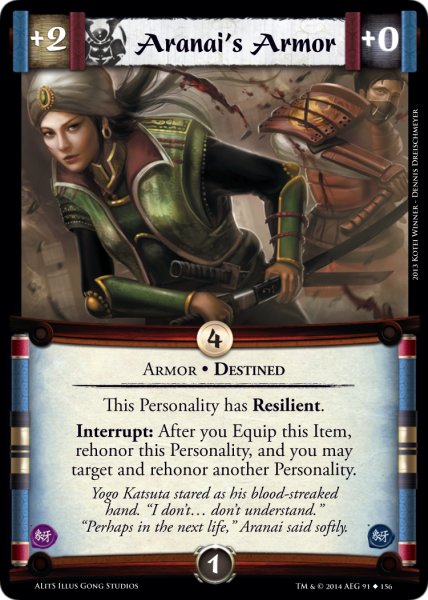 Aranai's Armor/card | L5r: Legend of the Five Rings Wiki | Fandom