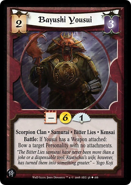 Bayushi Yousui/card | L5r: Legend of the Five Rings Wiki | Fandom