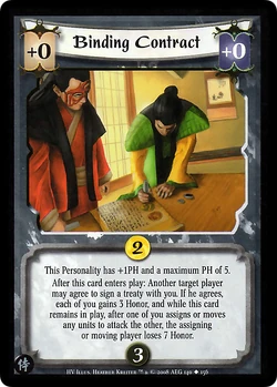 Binding Contract/card | L5r: Legend of the Five Rings Wiki | Fandom