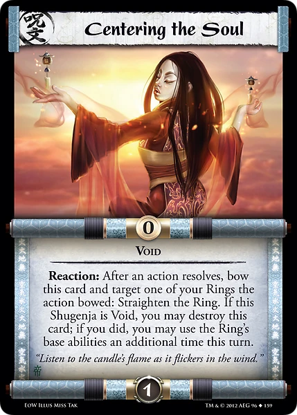 Centering the Soul/card | L5r: Legend of the Five Rings Wiki | Fandom