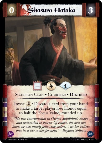 Shosuro Hotaka/card | L5r: Legend of the Five Rings Wiki | Fandom