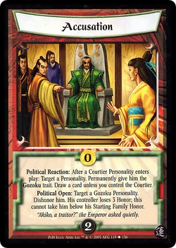 Accusation/card | L5r: Legend of the Five Rings Wiki | Fandom
