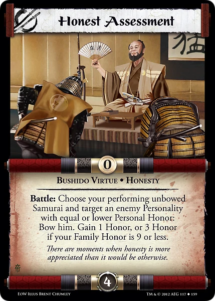 Honest Assessment/card | L5r: Legend of the Five Rings Wiki | Fandom