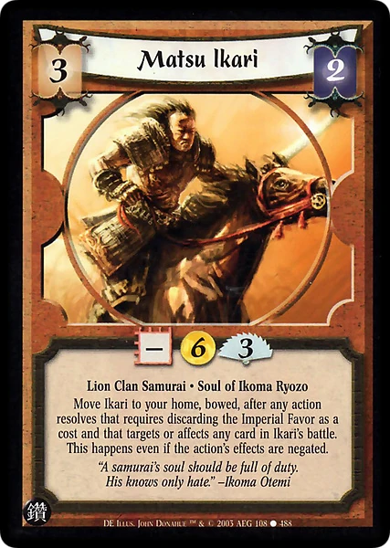 Matsu Ikari/card | L5r: Legend of the Five Rings Wiki | Fandom