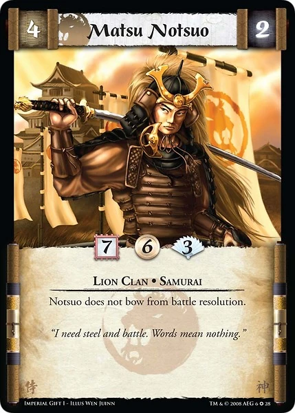 Matsu Notsuo/card | L5r: Legend of the Five Rings Wiki | Fandom