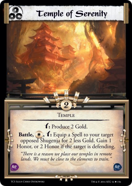 Temple Of Serenitycard L5r Legend Of The Five Rings Wiki Fandom