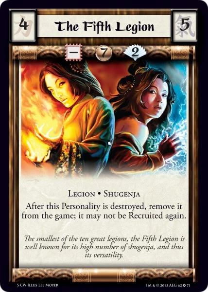 The Fifth Legion/card | L5r: Legend of the Five Rings Wiki | Fandom