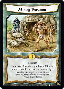 Mining Foreman/card | L5r: Legend of the Five Rings Wiki | Fandom