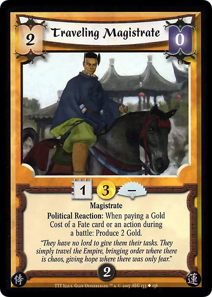 Traveling Magistrate/card | L5r: Legend of the Five Rings Wiki | Fandom