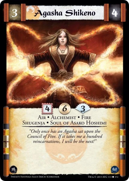 Agasha Shikeno/card | L5r: Legend of the Five Rings Wiki | Fandom