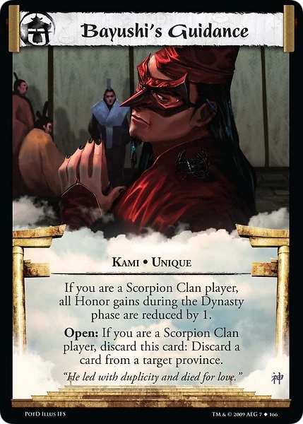 Bayushi's Guidance/card | L5r: Legend of the Five Rings Wiki | Fandom
