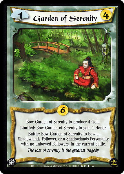 Garden Of Serenitycard L5r Legend Of The Five Rings Wiki Fandom