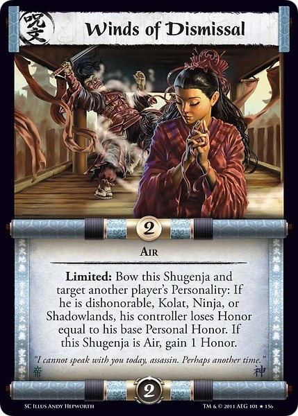 Winds of Dismissal/card | L5r: Legend of the Five Rings Wiki | Fandom
