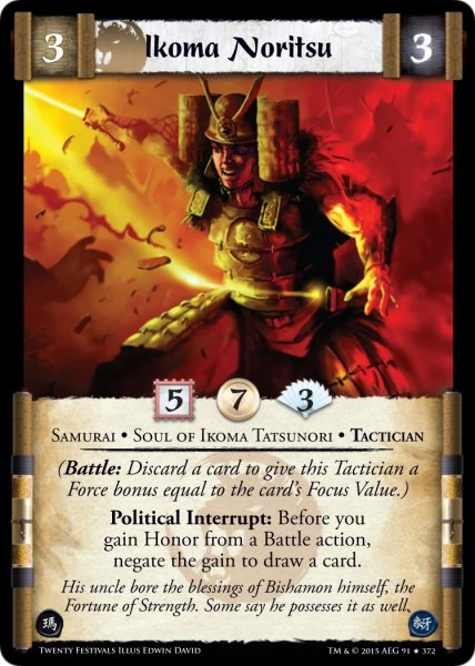 Ikoma Noritsu/card | L5r: Legend of the Five Rings Wiki | Fandom