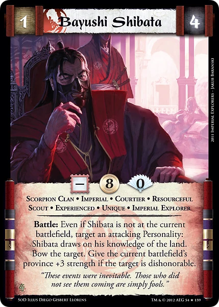Bayushi Shibata Exp/card | L5r: Legend of the Five Rings Wiki | Fandom