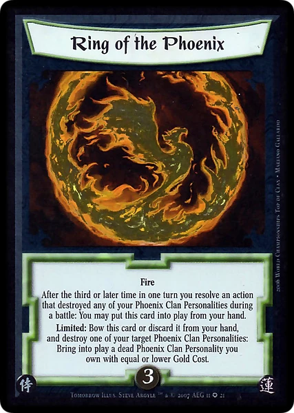 Ring of the Phoenix/card | L5r: Legend of the Five Rings Wiki | Fandom
