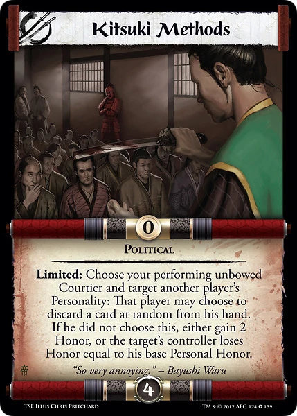 Kitsuki Methods/card | L5r: Legend of the Five Rings Wiki | Fandom