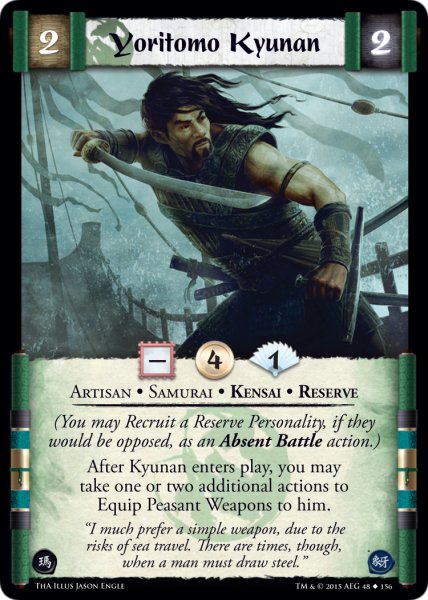Yoritomo Kyunancard L5r Legend Of The Five Rings Wiki Fandom