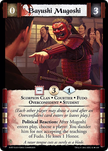 Bayushi Mugoshi/card | L5r: Legend of the Five Rings Wiki | Fandom
