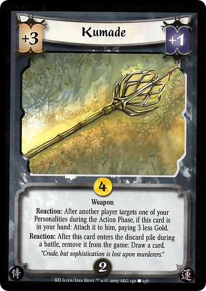 Kumade/card | L5r: Legend of the Five Rings Wiki | Fandom
