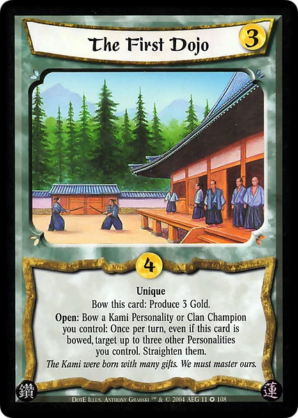 The First Dojo/card | L5r: Legend of the Five Rings Wiki | Fandom