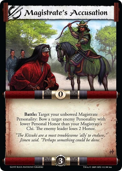 Magistrate's Accusation/card | L5r: Legend of the Five Rings Wiki | Fandom