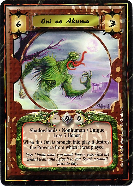 Oni no Akuma/card | L5r: Legend of the Five Rings Wiki | Fandom