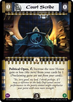 Court Scribe/card | L5r: Legend of the Five Rings Wiki | Fandom