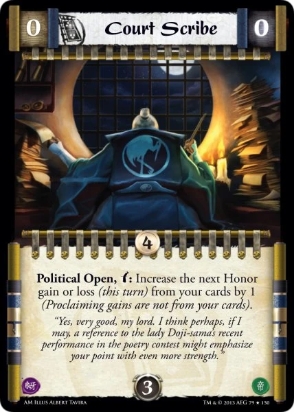 Court Scribe/card | L5r: Legend of the Five Rings Wiki | Fandom