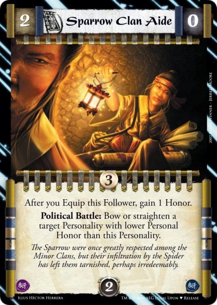 Sparrow Clan Aide/card2 | L5r: Legend of the Five Rings Wiki | Fandom