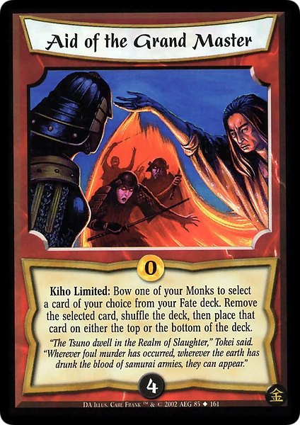 Aid of the Grand Master/card | L5r: Legend of the Five Rings Wiki | Fandom