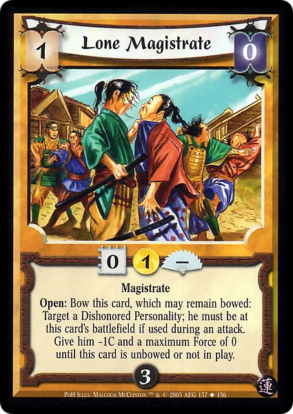 Lone Magistrate/card | L5r: Legend of the Five Rings Wiki | Fandom