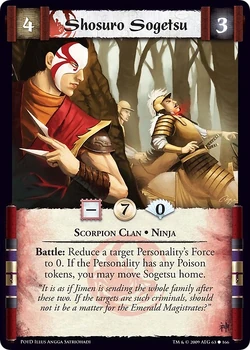 Shosuro Sogetsu/card | L5r: Legend of the Five Rings Wiki | Fandom