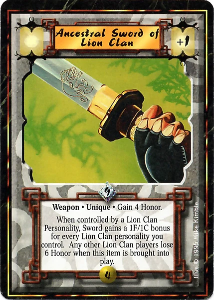 Ancestral Sword of Lion Clan/card | L5r: Legend of the Five Rings Wiki ...