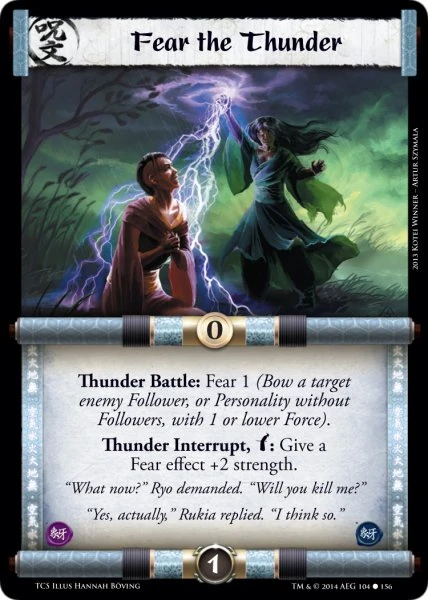Fear the Thunder/card | L5r: Legend of the Five Rings Wiki | Fandom