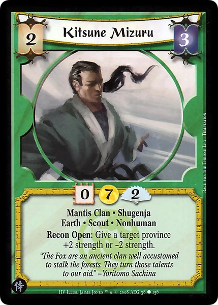 Kitsune Mizuru/card | L5r: Legend of the Five Rings Wiki | Fandom